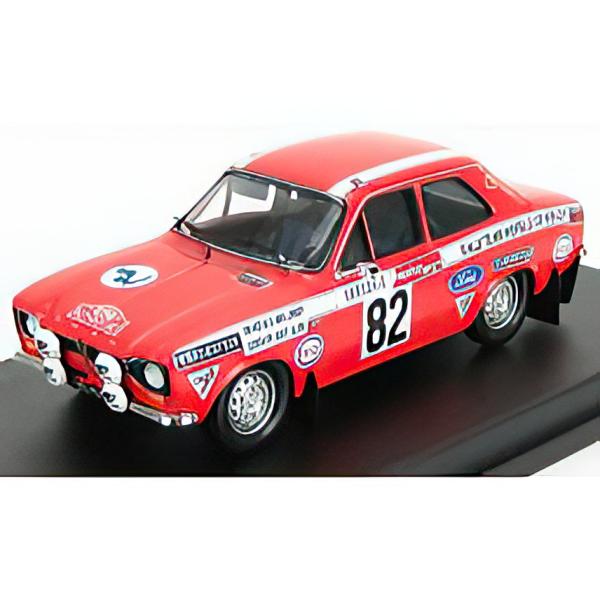 FORD ENGLAND  ESCORT MKI (night version) N 82 RALLY MONTECARLO 1972 G.VAN LENNEP  J.KLEIN  RED WHITE/Trofeu 1/43ミニカー