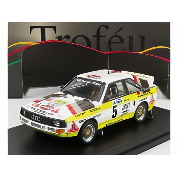 AUDI QUATTRO SPORT No.5 ラリースウェーデン 1985 W.ROHRL/C.GEISTDORFER ホワイト/イエロー/ブラウン/ Trofeu 1/43 150台限定ミニカー