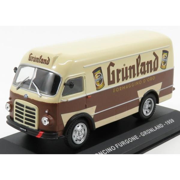 OM FIATフィアット LEONCINOレオンチーノ トラック バン GRUNLANDグルンランド 1959 ブラウン ベージュ VEICOLI-COMMERCIALI-D'EPOCA-EAGLEMOSS / EDICOLA 1/43 ミニカー