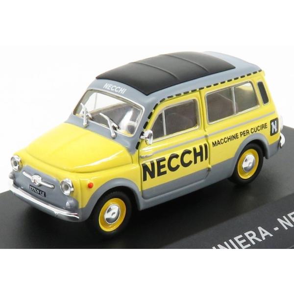 FIATフィアット 500 GIARDINIERAジャルディニエラ NECCHIネッキ 1960 イエロー グレー VEICOLI-COMMERCIALI-D'EPOCA-EAGLEMOSS / EDICOLA 1/43 ミニカー