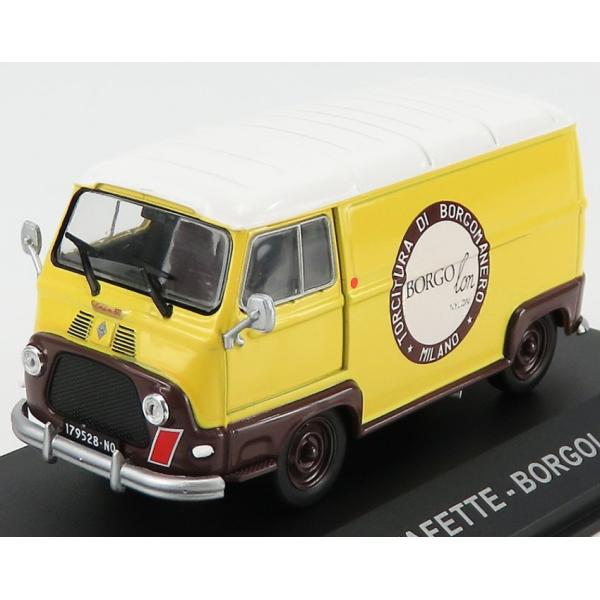 RENAULTルノー ESTAFETTE バン BORGOLON 1969 イエローブラウンホワイト VEICOLI-COMMERCIALI-D'EPOCA-EAGLEMOSS PUBBLICITARI / EDICOLA 1/43 ミニカー