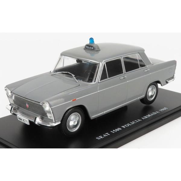 SEATセアト FIATフィアット 1500 マドリード 警察 1965 グレー VEHICULES-HISTORICOS-ESPANOLES COLLECTION / EDICOLA 1/24 ミニカー