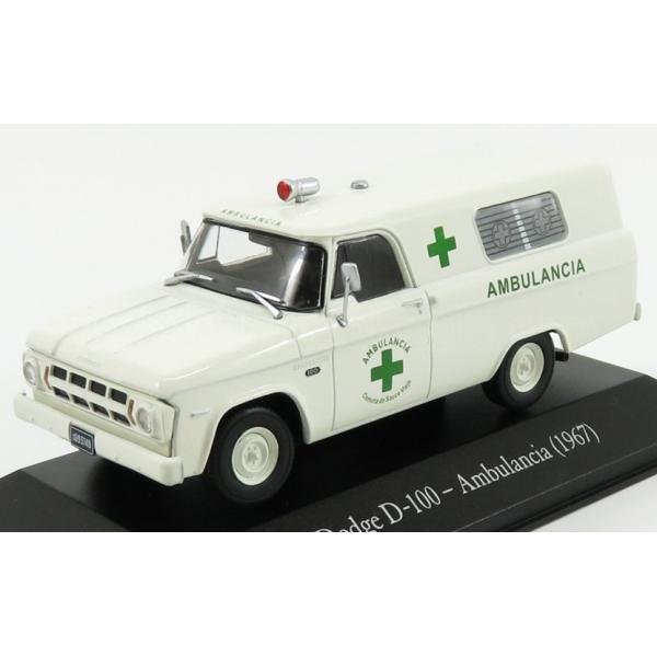 DODGEダッジ D100 救急車 1967 アンビュランス ホワイト VEH?CULOS-INOLVIDABLES-DE-REPARTO-Y-SERVICIO-ARGENTINA-SALVAT / EDICOLA 1/43 ミニカー