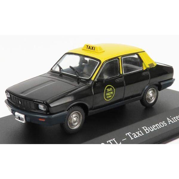 RENAULTルノー R12 TL タクシー GCBA 1994 ブラックイエロー VEH?CULOS-INOLVIDABLES-DE-REPARTO-Y-SERVICIO-ARGENTINA-SALVAT / EDICOLA 1/43 ミニカー