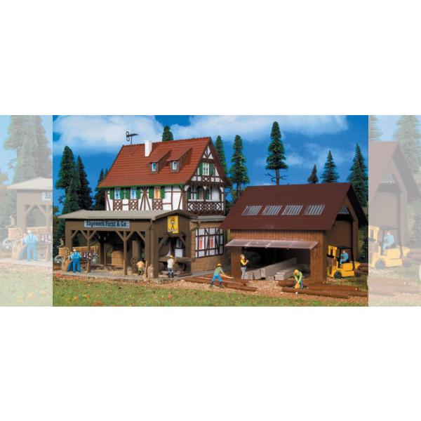 HOゲージ 鉄道模型 Vollmer フォルマー Sawmill Forst &amp; Co. Kit 製材所 フォースト社 キット
