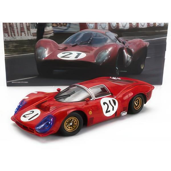 FERRARI 330 P3 4.0L V12 COUPE TEAM FERRARI SEFAC N 21 24h LE MANS 1966 LORENZO BANDINI JEAN GUICHET RED/WERK83 1/18ミニカー