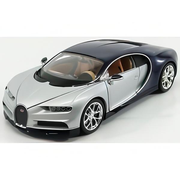 【予約】BUGATTI CHIRON LE PATRON 2016 シルバー/ブルー/ WELLY 1/24 ミニカー