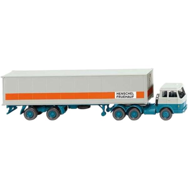 Hanomag Henschel コンテナトレーラートラック トレーラー / Wiking 1/87 建設機械模型 工事車両