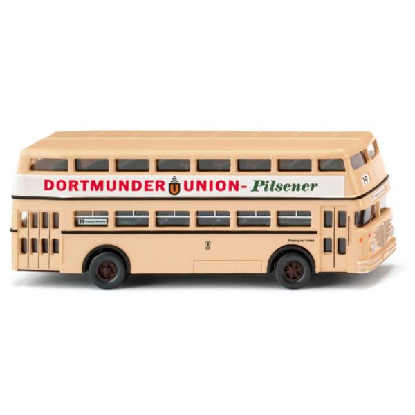 Dortmunder Union 1951-65 Bussing D2U 2階建てバス ミニカー / WIKING 1/87