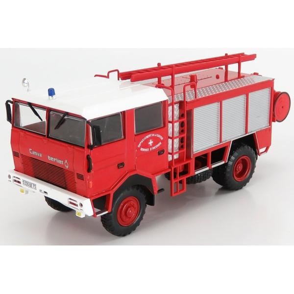 BERLIETベルリエ GBD タンク車 フランス 1979 レッドホワイト CENTAURIA-WORLD-TRUCK-FIRE-ENGINE-POMPIERS-FEUERWEHR / EDICOLA 1/43 ミニカー