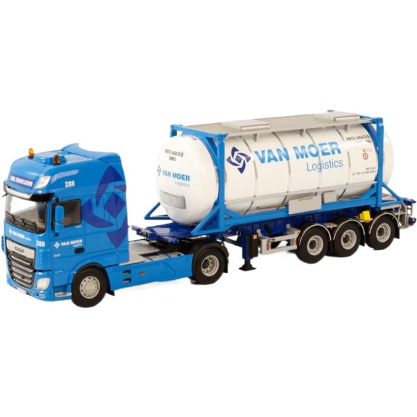 Van Moer DAF XF Super Space Cab MY2017 4x2 tanker semitrailerタンカーセミトレーラー トラック 模型 /WSI 1/50