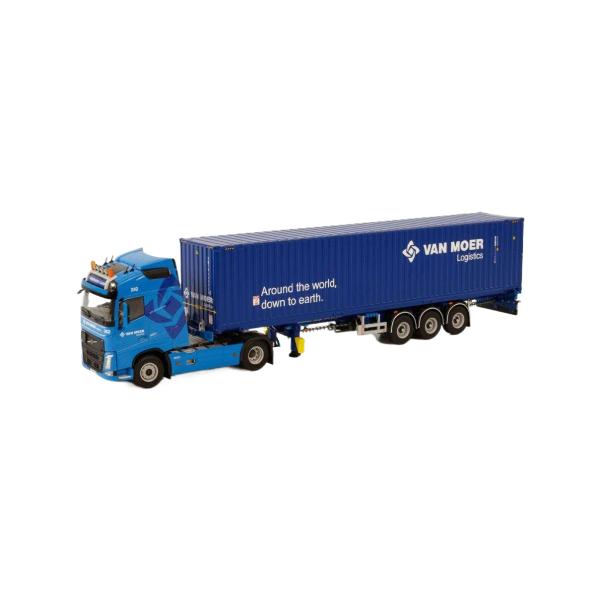 Van Moer Volvo FH04 Globetrotter 4x2 container semitrailer  トレーラー / WSI 1/50 建設機械模型 工事車両