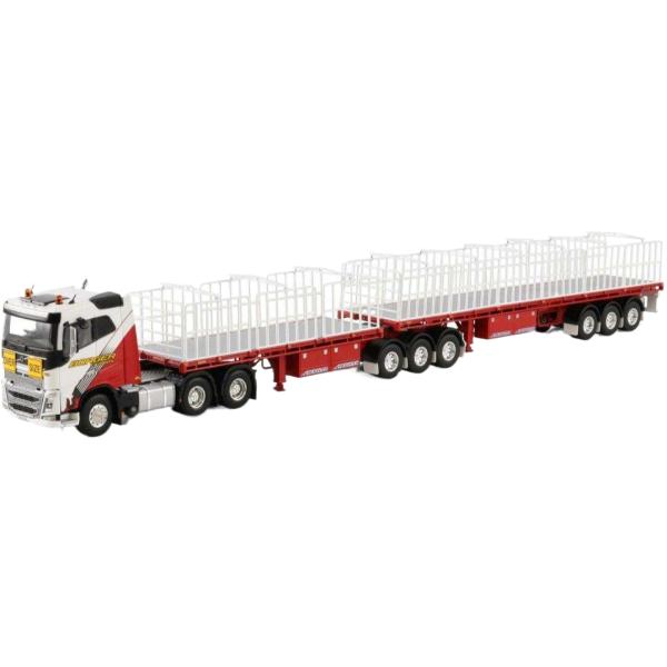 Borger Cranes Volvo FH4 Sleeper Cab 6x4 トラクタ / WSI 1/50 建設機械模型 工事車両