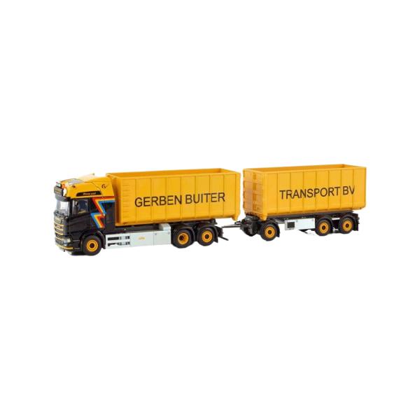 Gerben Buiter Scania R Highline CR20H Drawbar Truck + Hooklift System  トラック / WSI 1/50 建設機械模型 工事車両