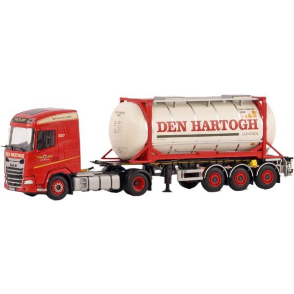 Den Hartogh DAF XG 4x2 コンテナトレーラー / WSI 1/50 建設機械模型 工事車両