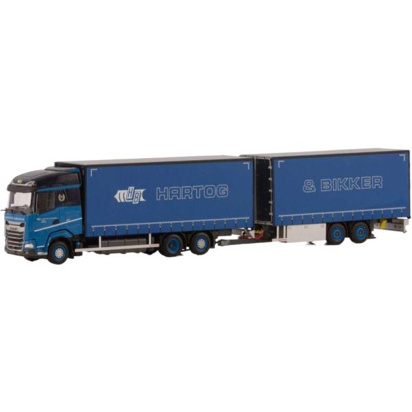DAF XG カーテンサイドトレーラー Hartog &amp; Bikker モデル トレーラー / WSI 1/50 建設機械模型 工事車両