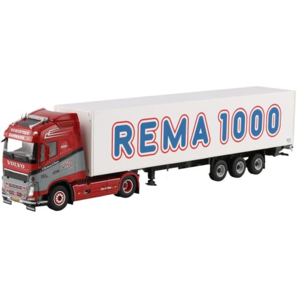 NC Christensen &amp; Sonner Volvo FH4 Globetrotter ボックストレーラー トレーラー / WSI 1/50 建設機械模型 工事車両