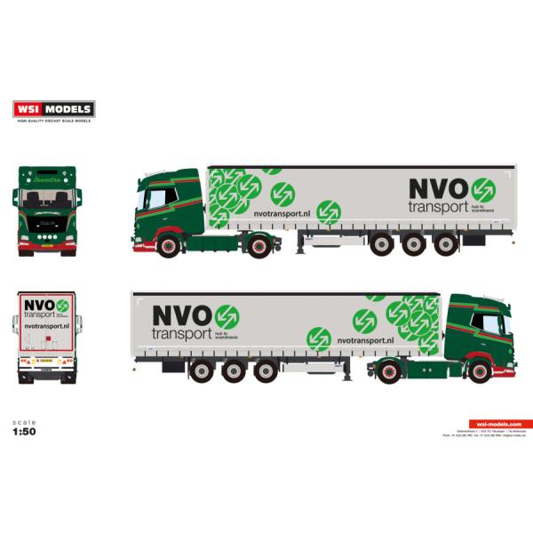 【予約】2026年発売予定 BOONSTRA NUIS DAF XG 4x2 3軸 カーテンサイドトレーラー トラック / WSI 1/50 建設機械模型 工事車両