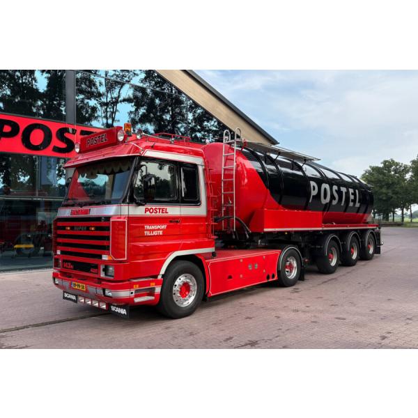 【予約】2026年発売予定 Scaniaスカニア 3 SERIES STREAMLINE 4X2 バキュームタンクトレーラー 3 AXLE Postel Transport / WSI 1/50 建設機械 模型