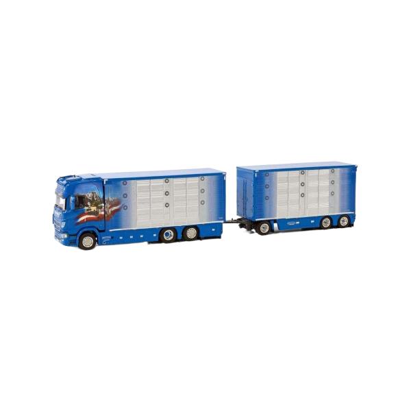 #001 Herbert Hartl Scania S Highline CS20H 6x2 Live Stock Combi  トラック / WSI 1/50 建設機械模型 工事車両