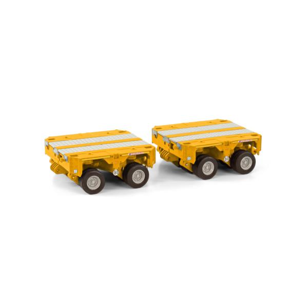 【予約】10-12月以降発売予定SCHEUERLE INTER COMBI SET 2 AXLE (2X) YELLOW /WSI トレーラー 1/50 建設機械模型 ミニチュア ミニカー