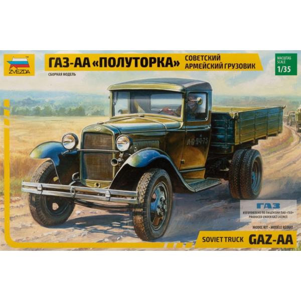 GAZ AA Soviet Army Truck WWII ソビエト軍用トラック 組み立てプラモキット模型 /Zvezdaズベズダ 1/35