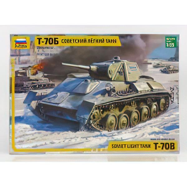 TANK - T-70B SOVIET LIGHT TANK MILITARY 1942 - // ZVEZDA 1/35  モデルキット プラモデル模型