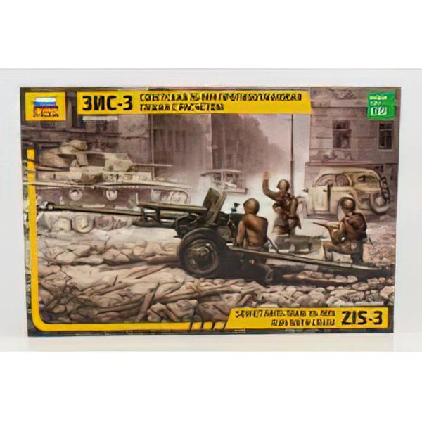 ACCESSORIES - MILITARY SOVIET ANTI-TANK 76-MM GUN WITH CREW - // ZVEZDA 1/35  モデルキット プラモデル模型