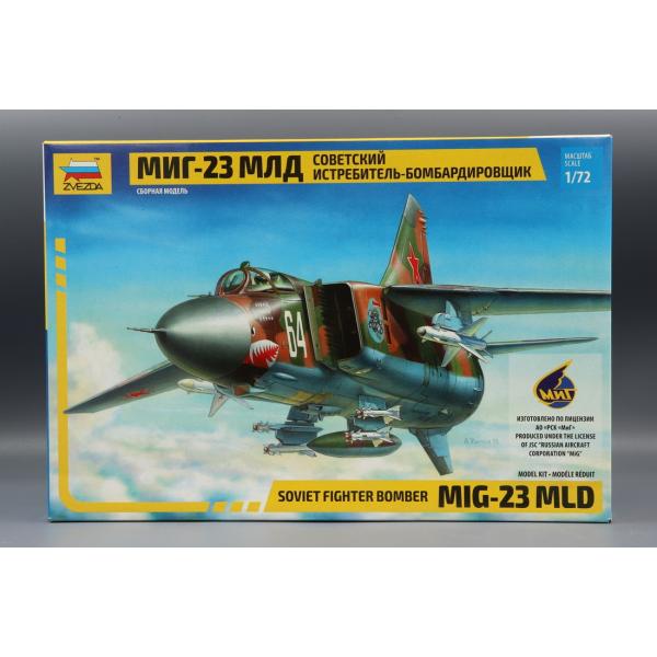 Sovietソビエト fighter bomber戦闘爆撃機 MiGミグ 23 MLD 組み立てプラモキット模型 /Zvezdaズベズダ 1/72