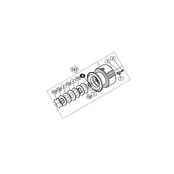 納期:1〜2週間程度でのご発送予定シマノ　15 ツインパワー 4000PG用標準スプール商品は画像187番のパーツ一式（4〜9、182、184〜186、238番）となります。こちらの商品はメーカーへのパーツ発注手配の為、ご注文受付後のキャン...