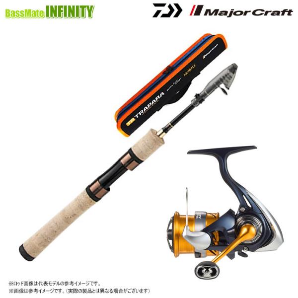 納期:2〜4日予定(土日祝水曜を除く)お取寄せでのご発送これからトラウト(渓流)釣りを始められる初心者の方に最適な、当店おすすめ、ロッドとリールのセットです。【ロッド：メジャークラフト　トラパラ TXST-465UL ネイティブモデル (5...