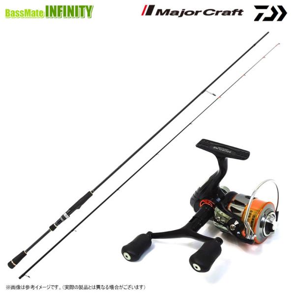 納期:2〜4日予定(土日祝水曜を除く)お取寄せでのご発送これからエギングを始められる初心者の方に最適な、当店おすすめ、ロッドとリールのセット商品です。【ロッド：メジャークラフト　エギゾースト 1G EZ1-S862ML】ソリッドティップ搭載...