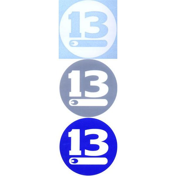 納期:1〜2週間程度でのご発送予定エギング界の大人気ブランド、ブリーデン転写タイプの13マークの円形カッティングデカールです。■サイズ:90mm■カラー:ホワイト、シルバー、ブルー