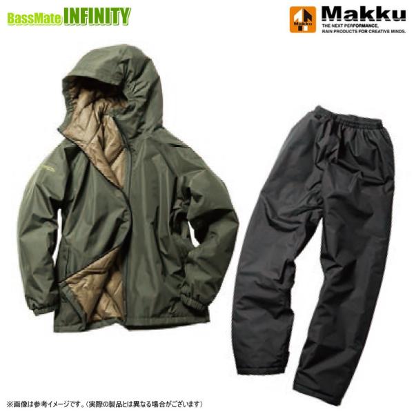 納期:3〜7日予定(土日祝水曜を除く)お取寄せでのご発送軽くて薄くてもしっかり暖かい中綿入り防水防寒ウエア中綿入り防水防寒ウェア上下セット防水性(耐水圧10,000mmH2Ｏ)・フードは、使用しないときには簡単に丸めて収納できる便利なデザイ...