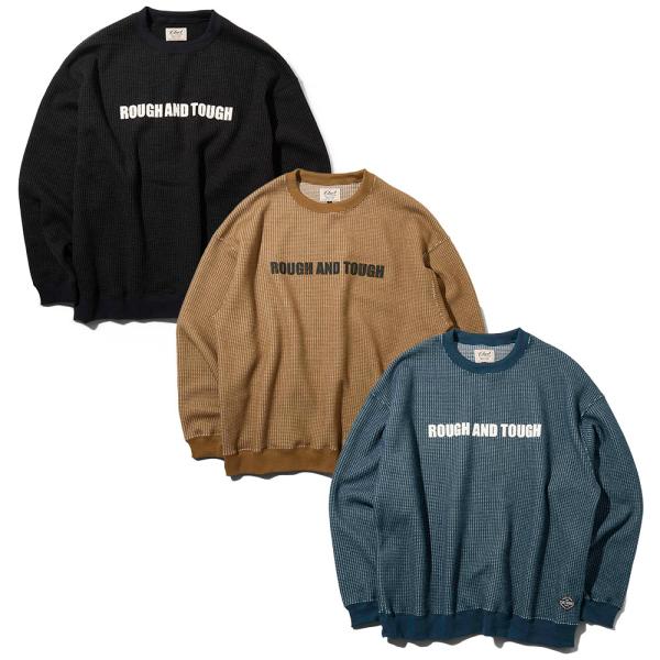 CLUCT クラクト ROUCH N TOUGH[L/S TOP] 05117＊商品説明＊凹凸感のあるワッフル素材は特殊紡績により糸にボリュームを出すことで従来のアクリルウールにはないふんわりとした膨らみのある生地感覚です。ゆったりめのシル...