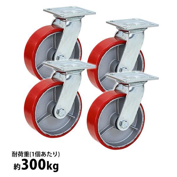 ◆◆重量用キャスター◆◆■頑丈で便利な重量用PU製自在キャスターです！■棚や機器等、様々な大型の施設設備に取り付けて倉庫や工場で大活躍！■車輪は耐荷重性、耐摩耗性、耐油性に優れたPU製！■自在キャスターのため、360度自由に回転できます。方...