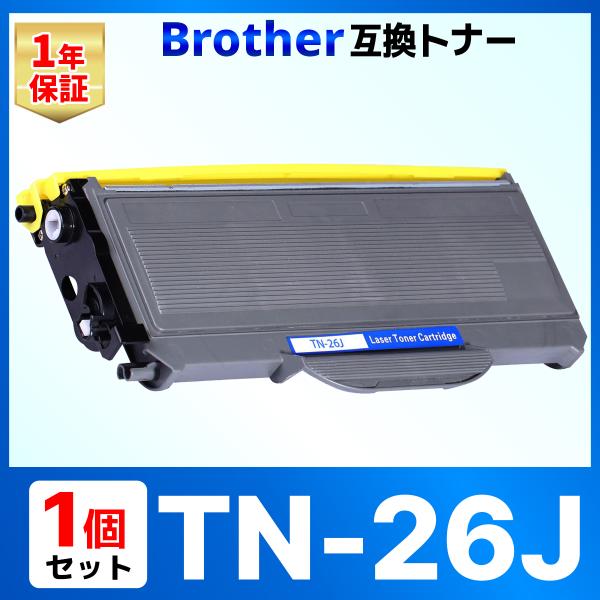 ブラザー TN-26J 対応の互換トナーカートリッジです。純正品ではございませんが、純正品と同じようにご使用できます。【セット内容】　TN-26J ブラック １個【 対応機種 】　HL-2140 / HL-2170W / DCP-7030 ...