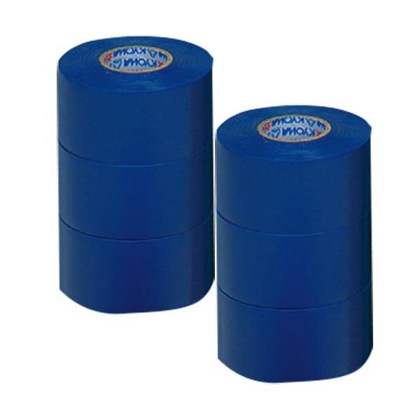 青(700)/長さ20m×幅4cm、厚さ=0.2mm/EKA059・パッケージ個数:1・サイズ:長さ20m×幅4cm 1組・自重:1086g/組 カラー:90:白・100:赤・400:黄・500:緑・700:青・6巻入 バドミントン用・材質...