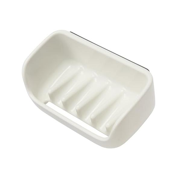 石けん置きホワイト/本体:約115×50×66mm(約106g)/W617W・Style:石けん置き・パッケージ個数:1・【磁石でくっつく石けん置き】GOOD DESIGN賞受賞()。磁石付きで浴室の壁にくっついて、場所を取らずに浮かせて収...