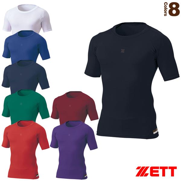 ゼット 野球アンダーウェア プロステイタス クルーネック半袖コンプレッションアンダーシャツ BPRO100C ZETT「ベースボールプラザ」「野球・ソフトボール専門店」「baseball」「softball」