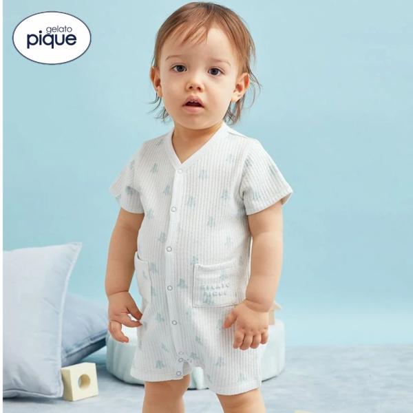ロングシーズン着用いただけるリブ入りのBABYロンパース】【Fabric】優しい肌触りのコットンのカットソーを使用しています。【Design/Styling】淡く優しいカラーリングに、子どもたちが大好きなぬいぐるみ柄をあしらったカットソーシ...