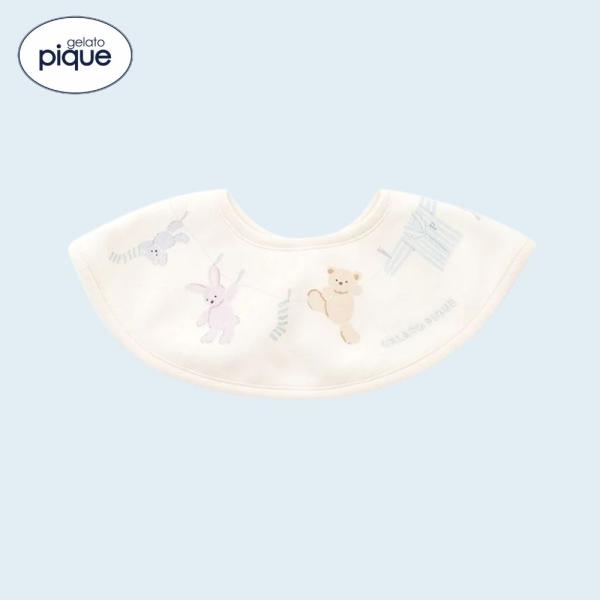 【首元にぬいぐるみたちが揺れるキュートなBABYスタイ】【Fabric】適度な厚みと柔らかさのあるエイトロックのニット素材を使用しました。【Design/Styling】シャボンの香りが漂ってきそうな、春のピースフルなお洗濯タイム。ウォッシ...