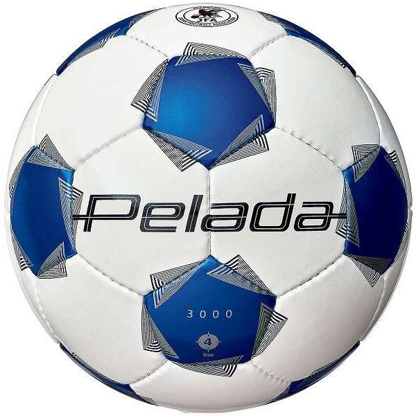 カラー展開豊富なぺレーダのエントリーモデル。●競技：サッカー●号数：ボール４号●規格：検定球●対象：小学生●カラー：ホワイト×メタリックブルー●本体サイズ：直径約20.5cm●重量：約370g●素材・材質：人工皮革●製法：縫い●原産国：パキ...