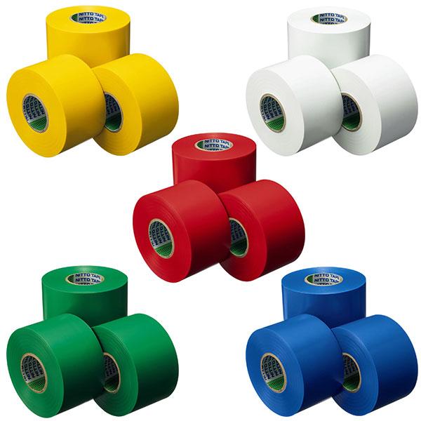 素材:ビニル樹脂幅50mm×長さ25m（4巻入）ブルー、グリーン、レッド、ホワイト、イエロー 【メーカー品番： TV1015 】
