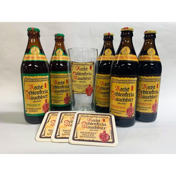 ラオホ(ドイツ語で煙の意味です)ビールいわゆる燻製ビールはブナの木を燃料として1日以上かけてモルトを燻して出来上がった燻製モルトを使って醸造されたビールです。メルツェンは色合いは真っ黒で燻したスモーキーな独特な香りがして、泡立ちはクリーミー...