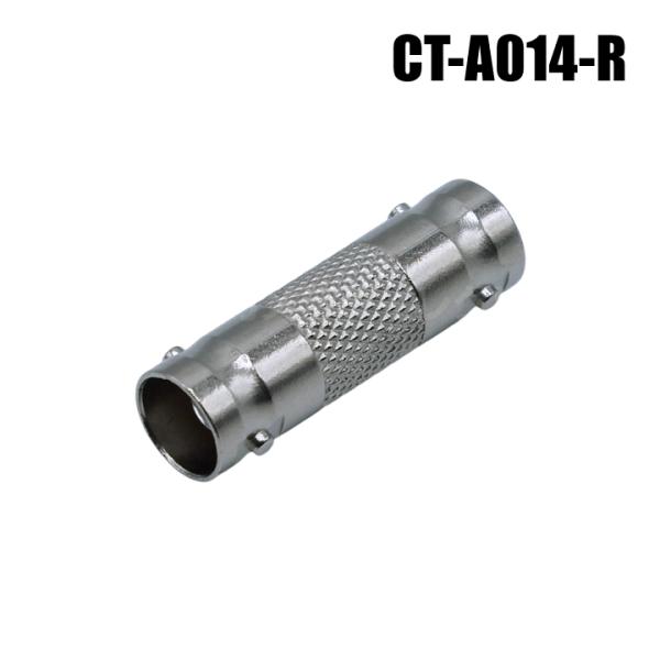 市販同軸ケーブル（75オーム）に取り付けたBNCP端子を中継します。映像配線の延長時や2本の同軸ケーブルを繋ぐ場合に使用します。