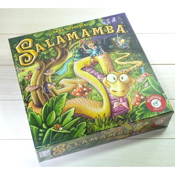 デザイナー: Anna Oppolzer原題： Salamambaメーカー: Piatnik言語: Germanプレイ人数: 1~5人対象年齢: 7歳~プレイ時間目安: 30分◆日本語説明書添付※箱に大きな傷みがあります。
