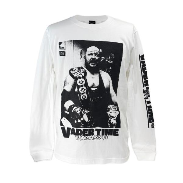 ビッグバン ・ ベイダー / ロングスリーブTシャツ（三冠ホワイト）Hardcore Chocolate / ハードコアチョコレート※店舗等でも同時に発売している為、在庫切れの場合もございます。ご了承ください。