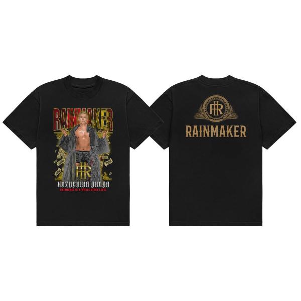 オカダ・カズチカ「RAINMAKER」Tシャツ(2026) AEW オカダ・カズチカ選手の新作グッズ発売！※店舗等でも同時に発売している為、在庫切れの場合もございます。ご了承ください。