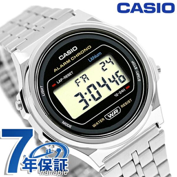 7年保証キャンペーン カシオ チープカシオ CASIO ビンテージ クォーツ 電池式 海外モデル クォーツ 電池式 ユニセックス 腕時計 A171WE-1ADF Vintage デジタル ブラック ◆クラシックなラウンド型時計で、懐かしさを...